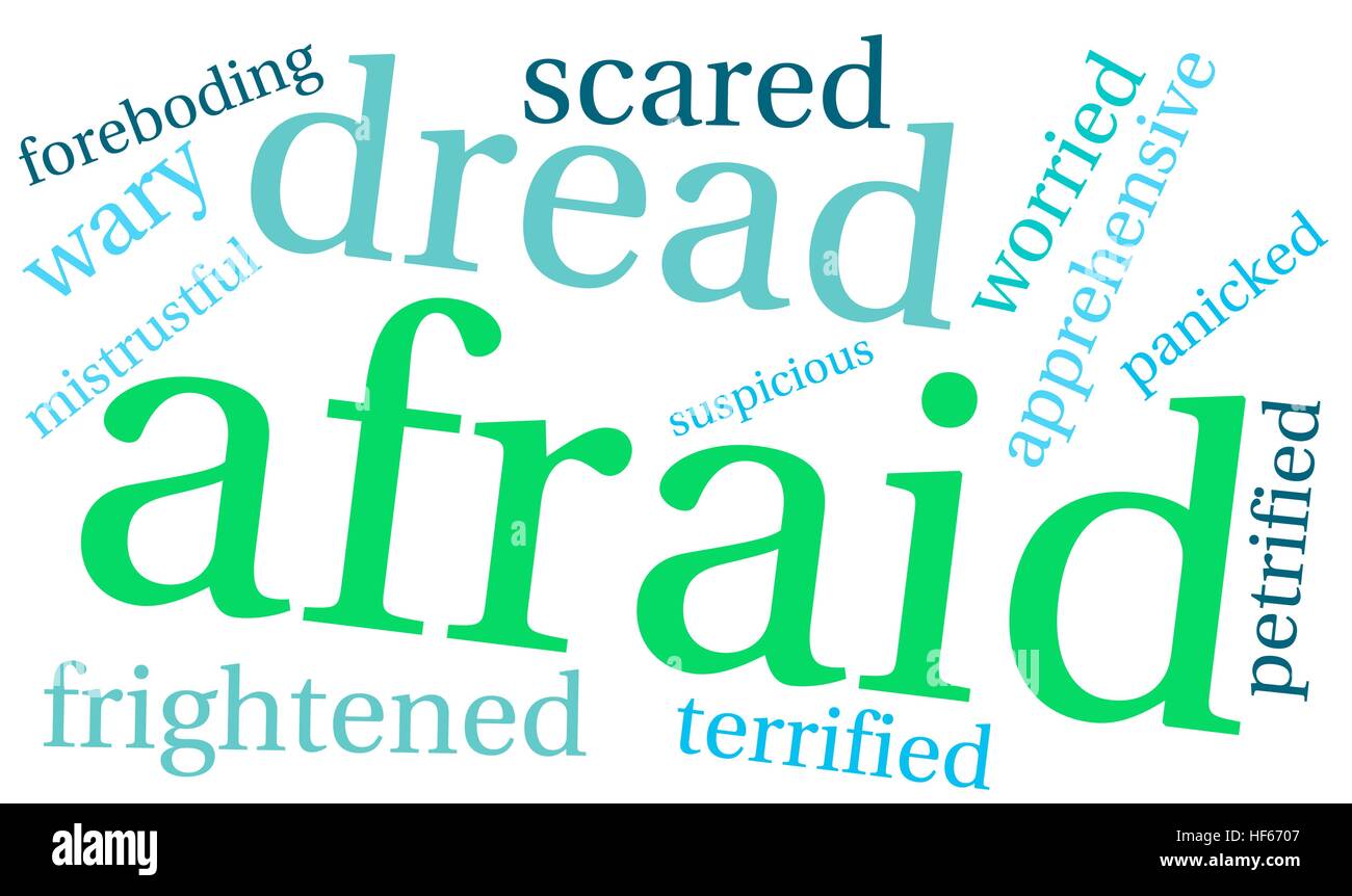 Afraid word cloud on a white background Stock Vector Image & Art - Alamy