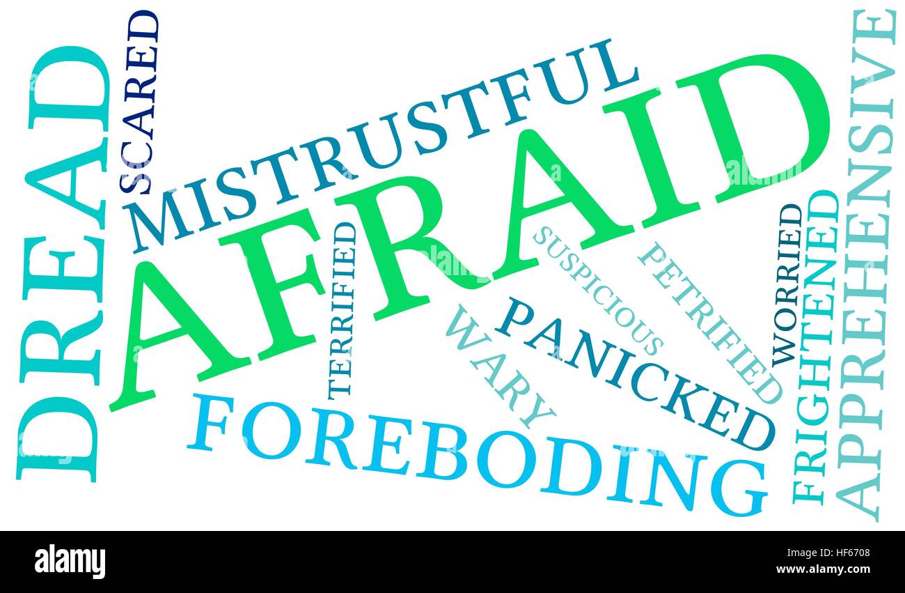 Afraid word cloud on a white background Stock Vector Image & Art - Alamy