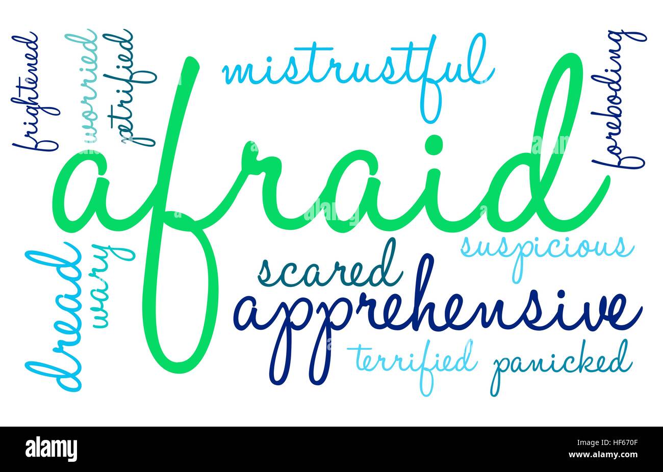 Afraid word cloud on a white background Stock Vector Image & Art - Alamy