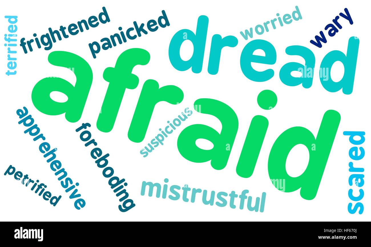 Afraid word cloud on a white background Stock Vector Image & Art - Alamy