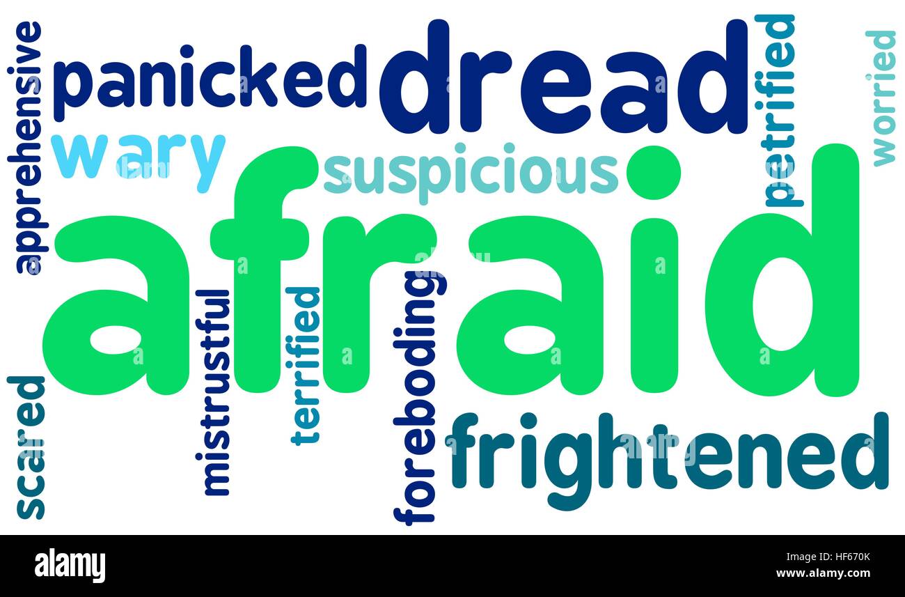Afraid word cloud on a white background Stock Vector Image & Art - Alamy