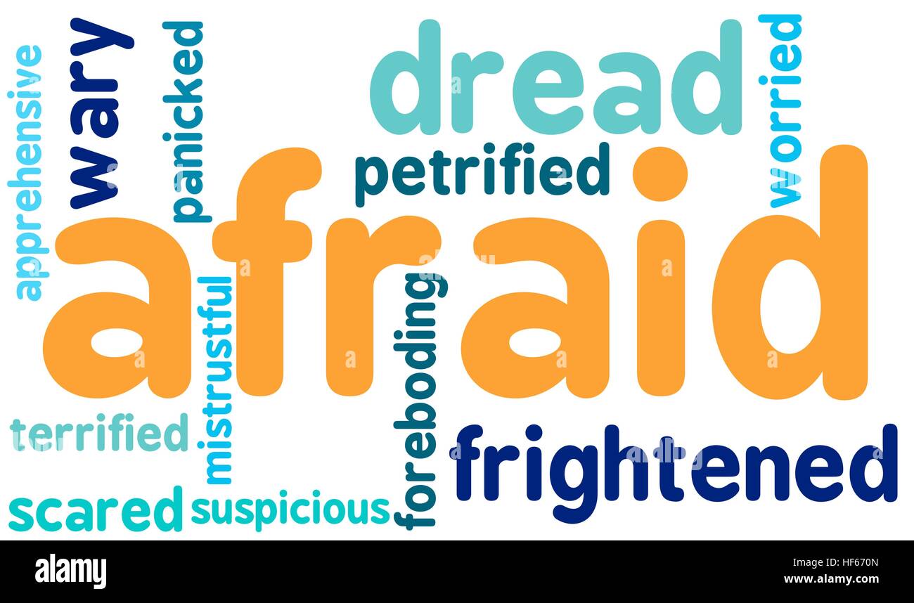 Afraid word cloud on a white background Stock Vector Image & Art - Alamy