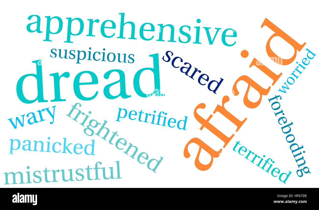 Afraid word cloud on a white background Stock Vector Image & Art - Alamy