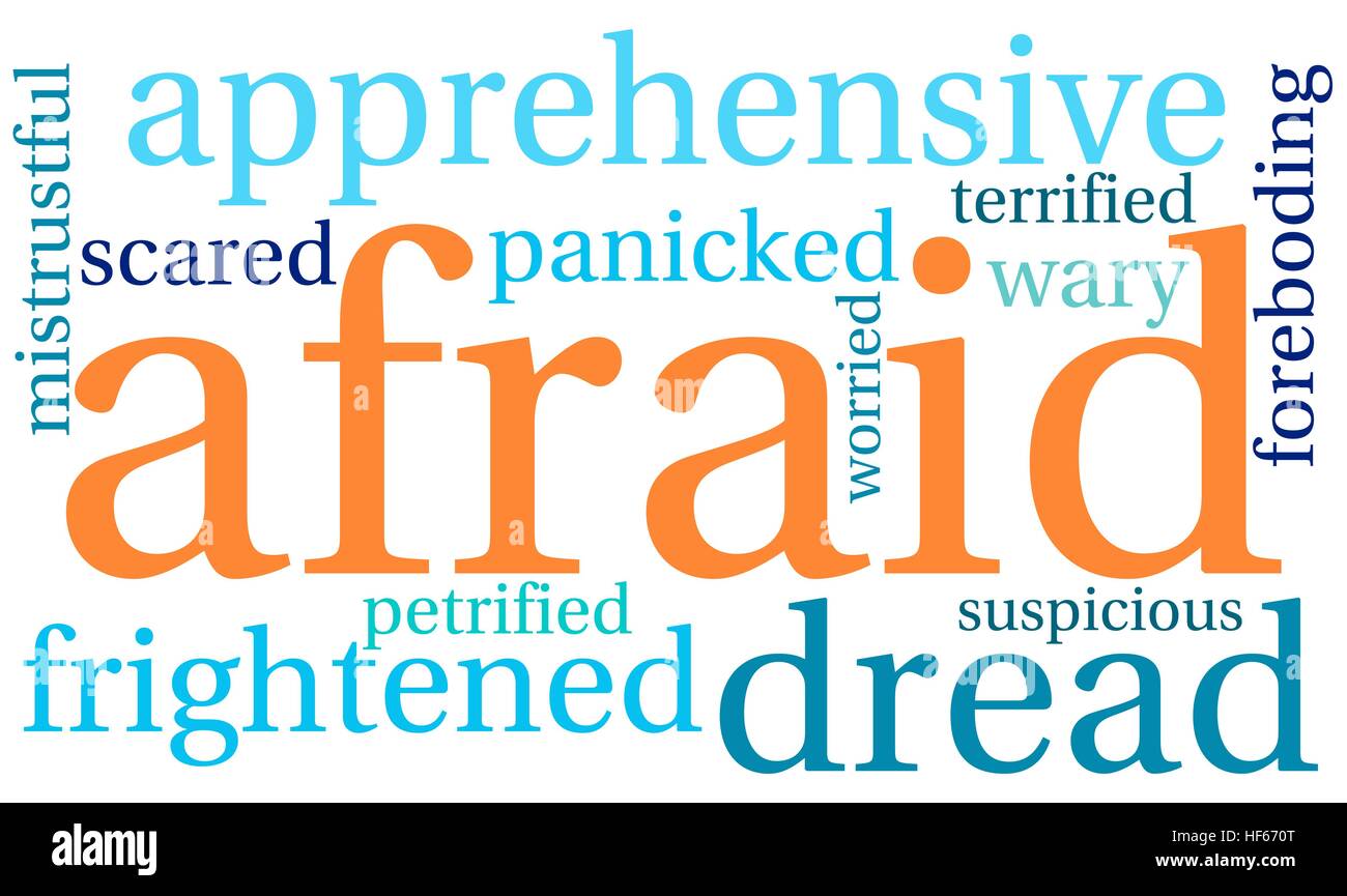 Afraid word cloud on a white background Stock Vector Image & Art - Alamy