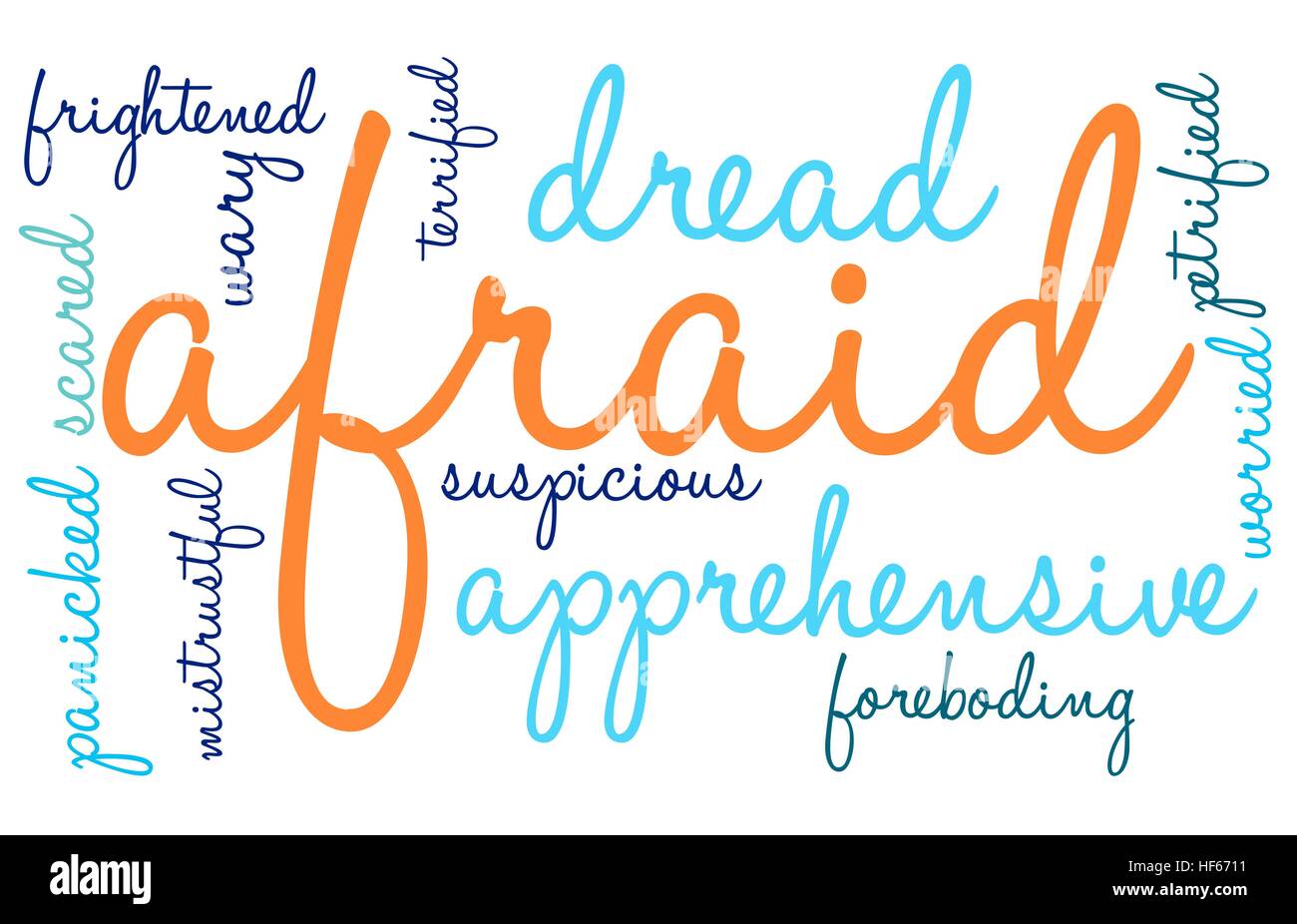 Afraid word cloud on a white background Stock Vector Image & Art - Alamy