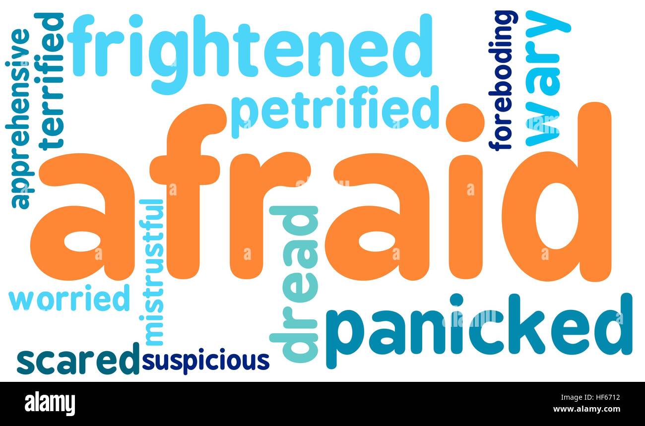 Afraid word cloud on a white background Stock Vector Image & Art - Alamy