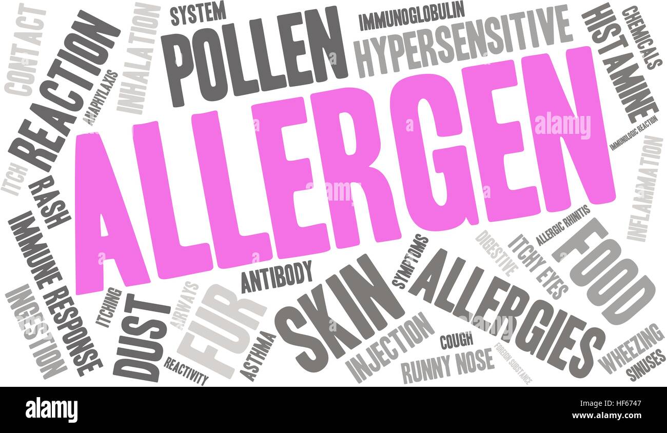 Allergen word cloud on a white background Stock Vector Image & Art - Alamy