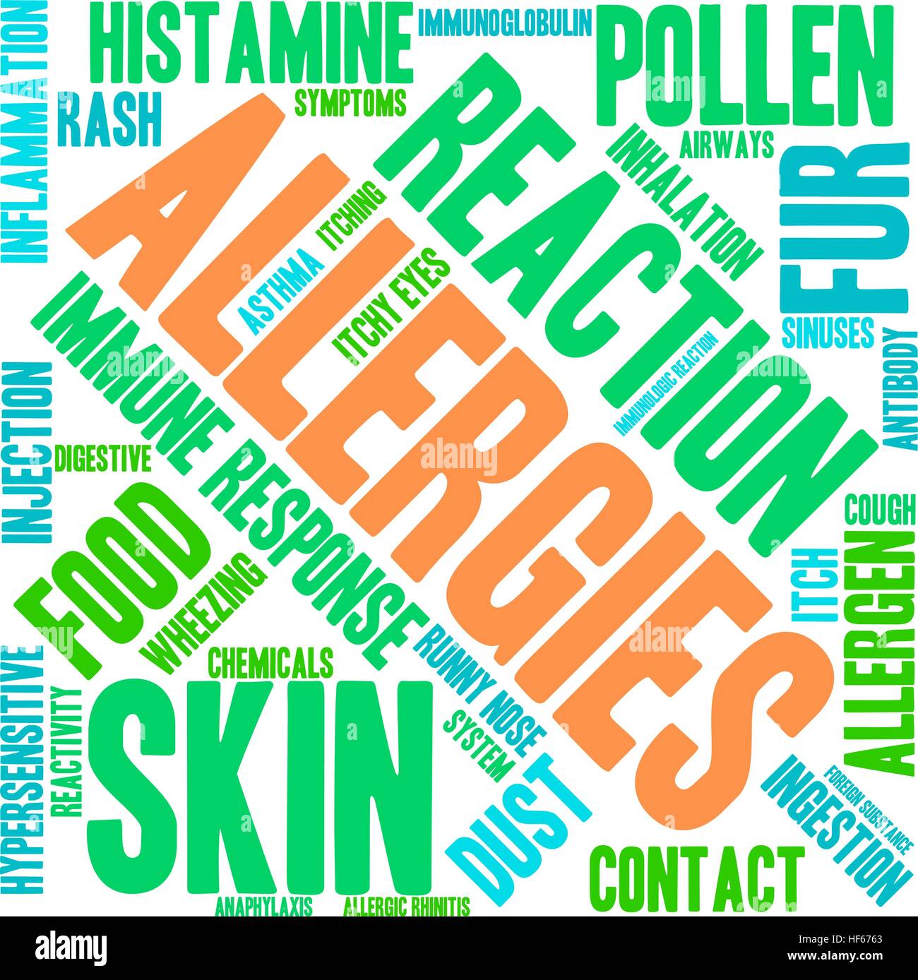 Allergies word cloud on a white background Stock Vector Image & Art - Alamy