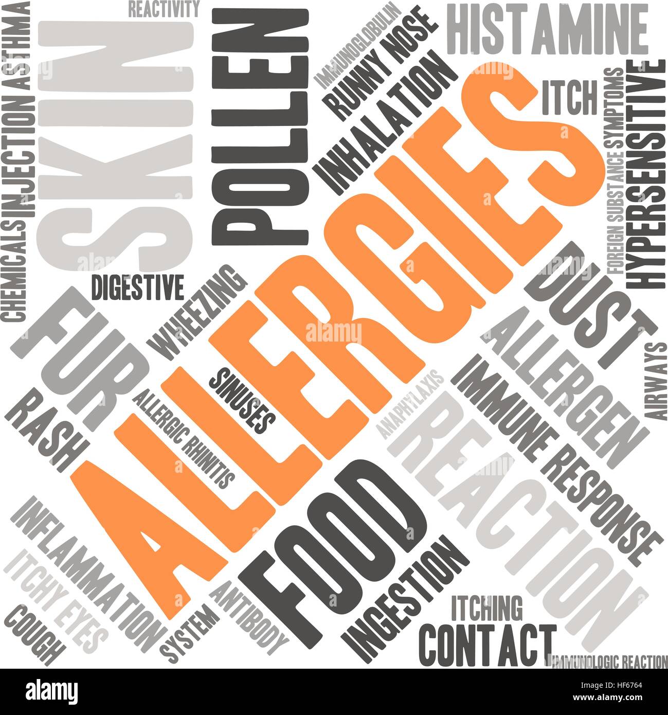 Allergies word cloud on a white background Stock Vector Image & Art - Alamy