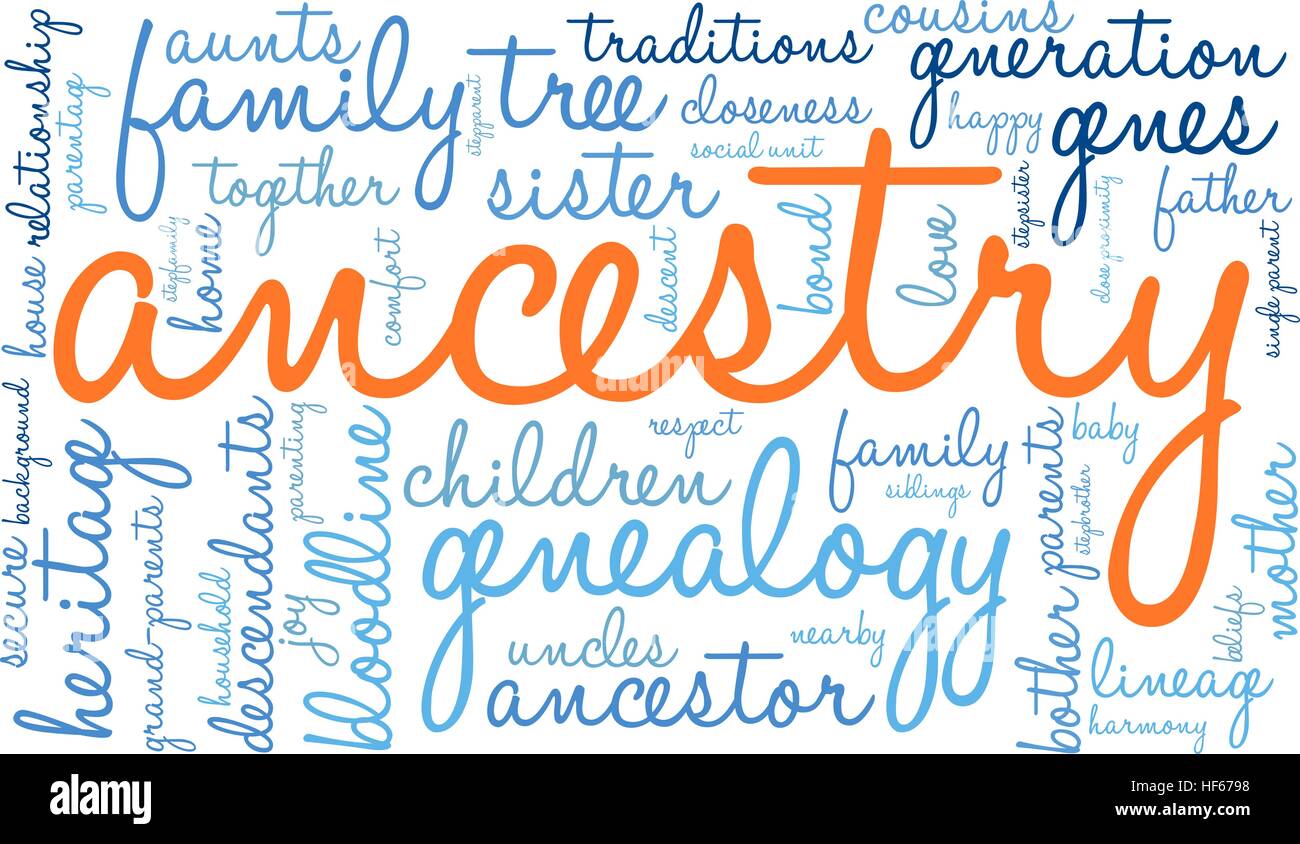 Ancestry word cloud on a white background Stock Vector Image & Art - Alamy