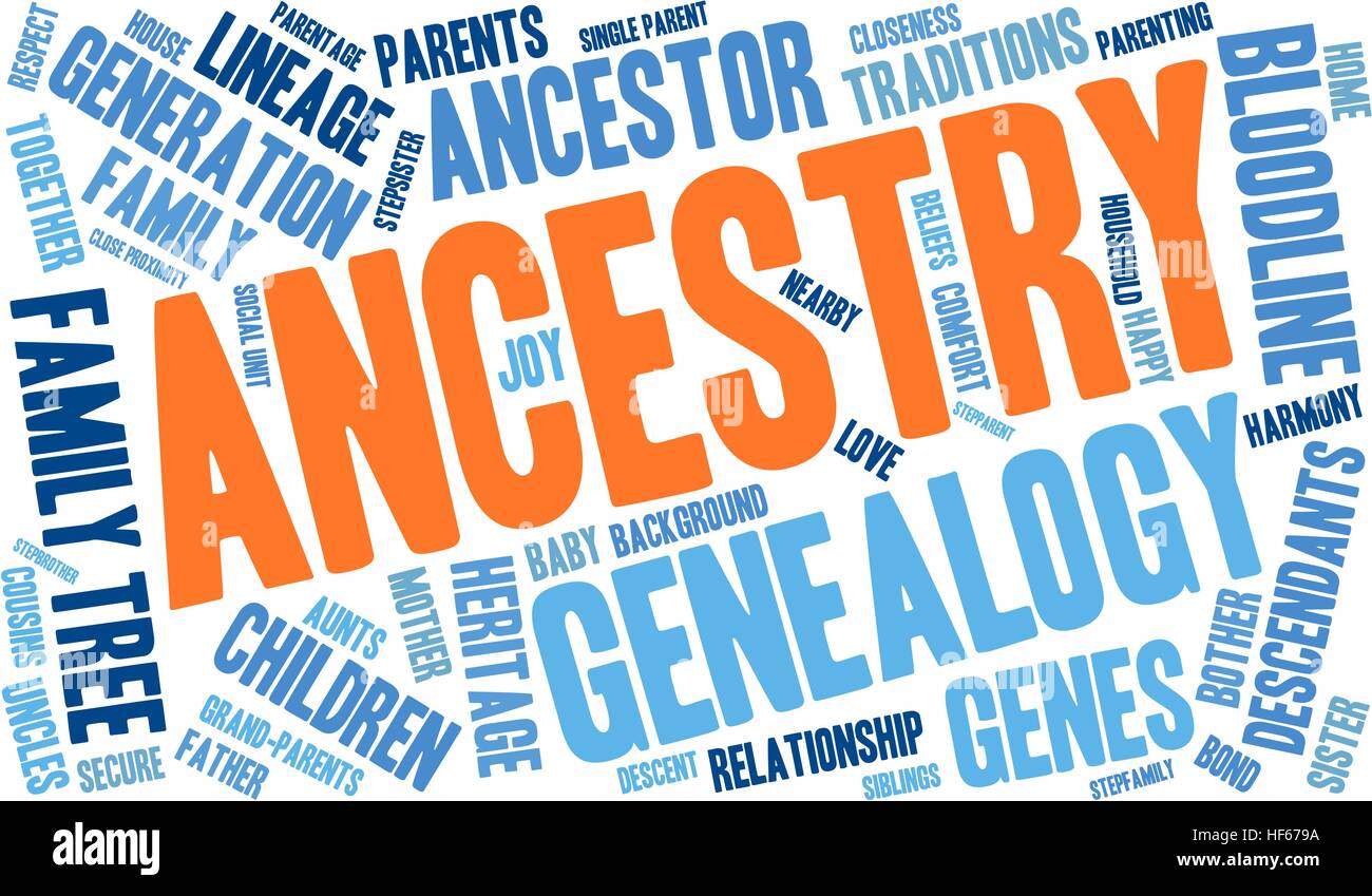 Ancestry word cloud on a white background Stock Vector Image & Art - Alamy