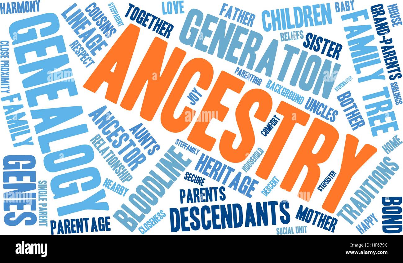 Ancestry word cloud on a white background Stock Vector Image & Art - Alamy