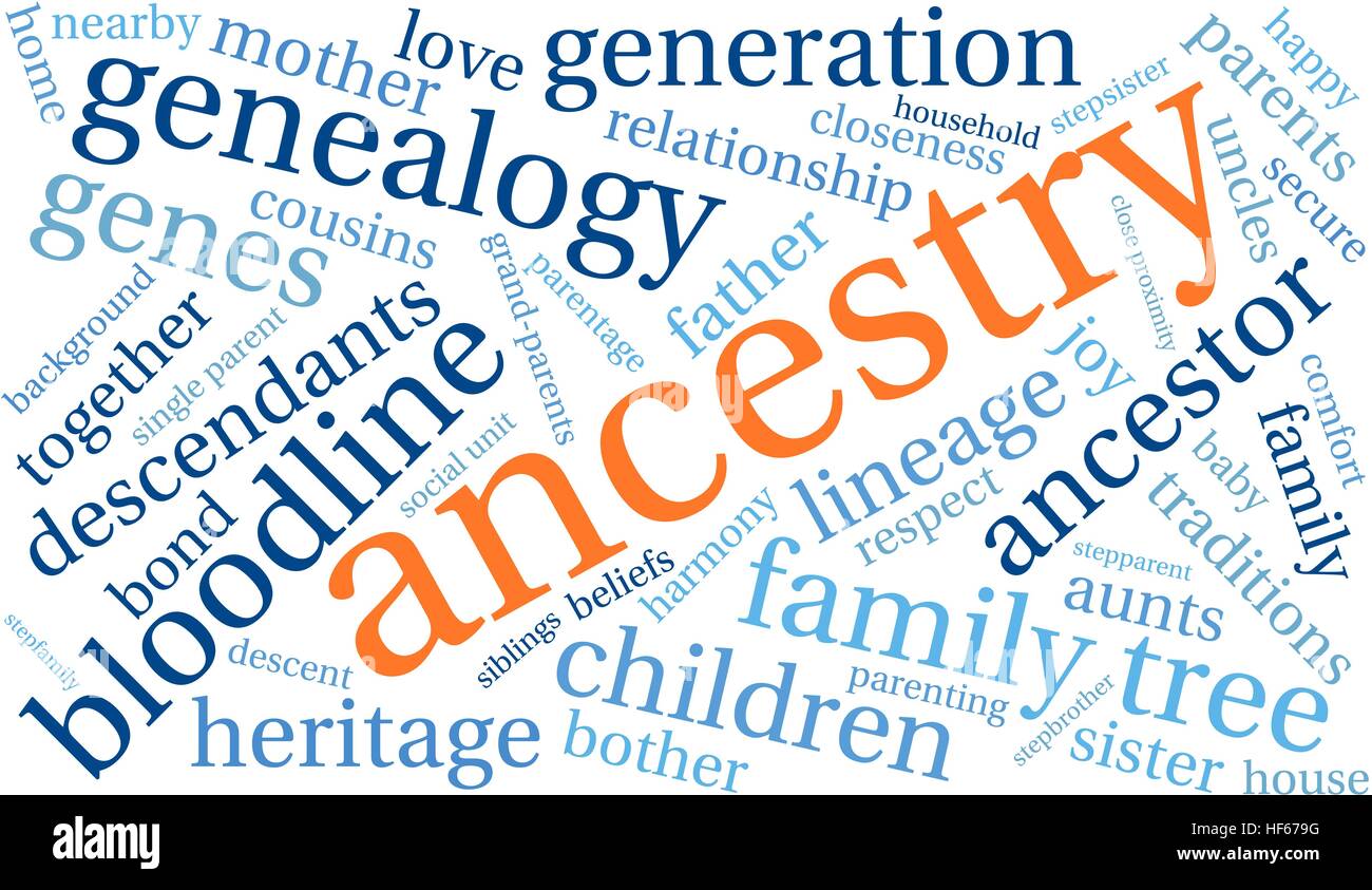 Ancestry word cloud on a white background Stock Vector Image & Art - Alamy