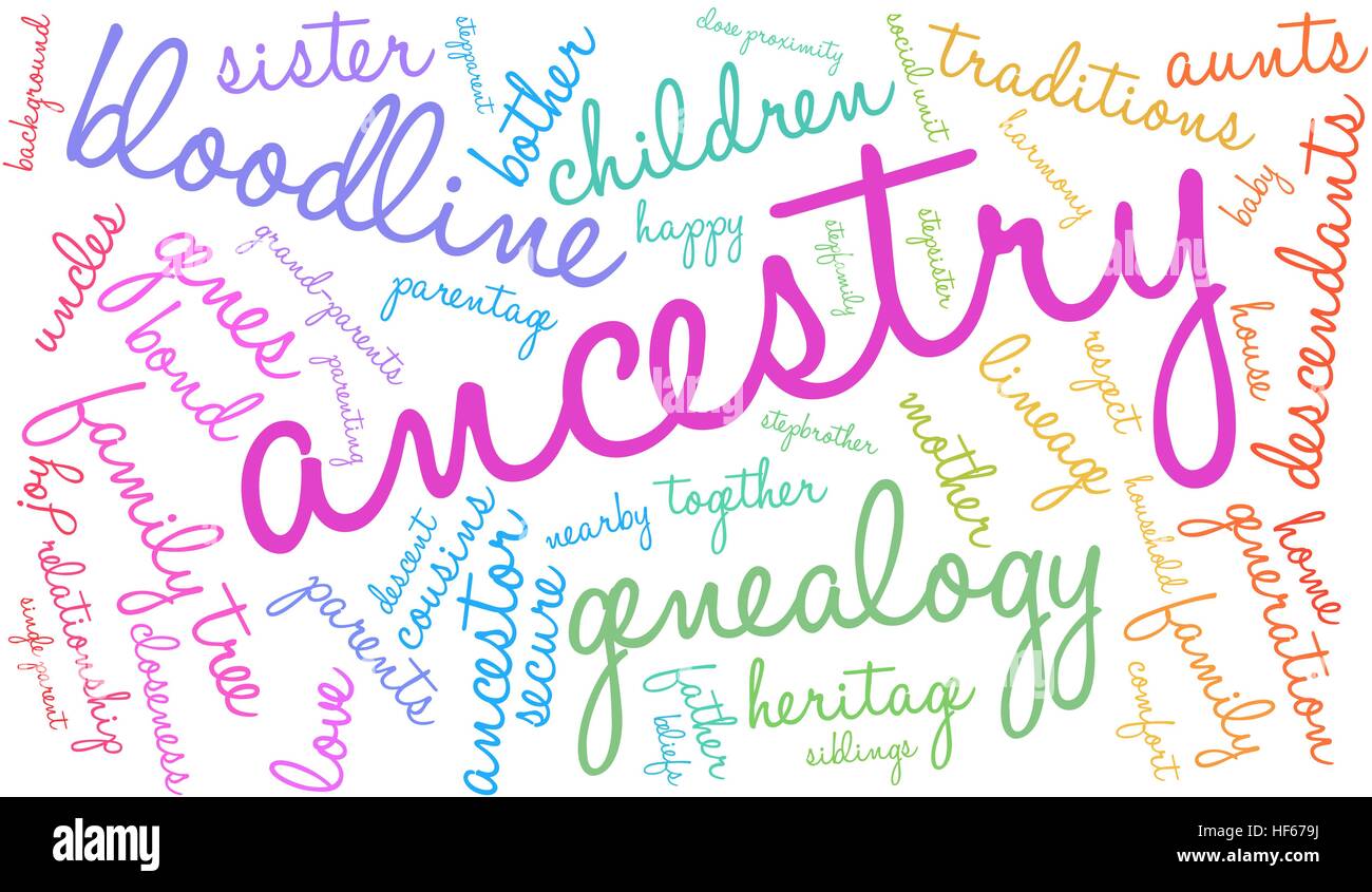 Ancestry word cloud on a white background Stock Vector Image & Art - Alamy