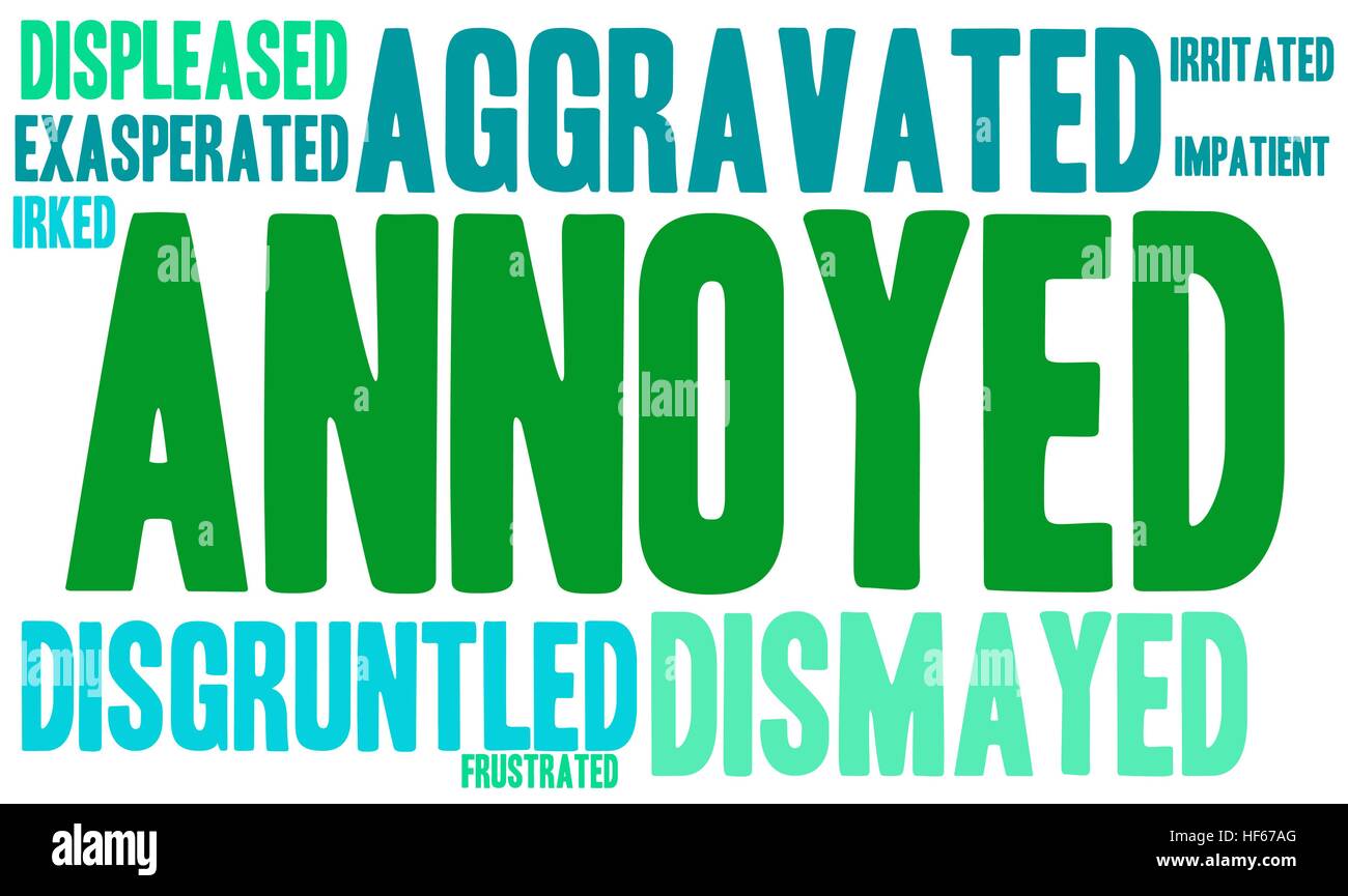 Annoyed word cloud on a white background Stock Vector Image & Art - Alamy