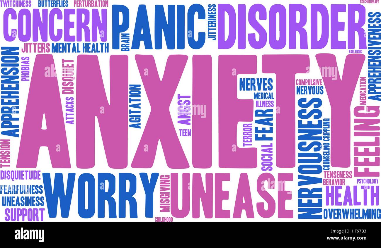 Anxiety word cloud on a white background Stock Vector Image & Art - Alamy