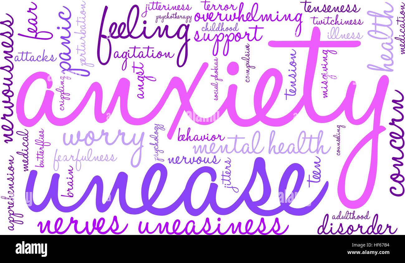 Anxiety word cloud on a white background Stock Vector Image & Art - Alamy
