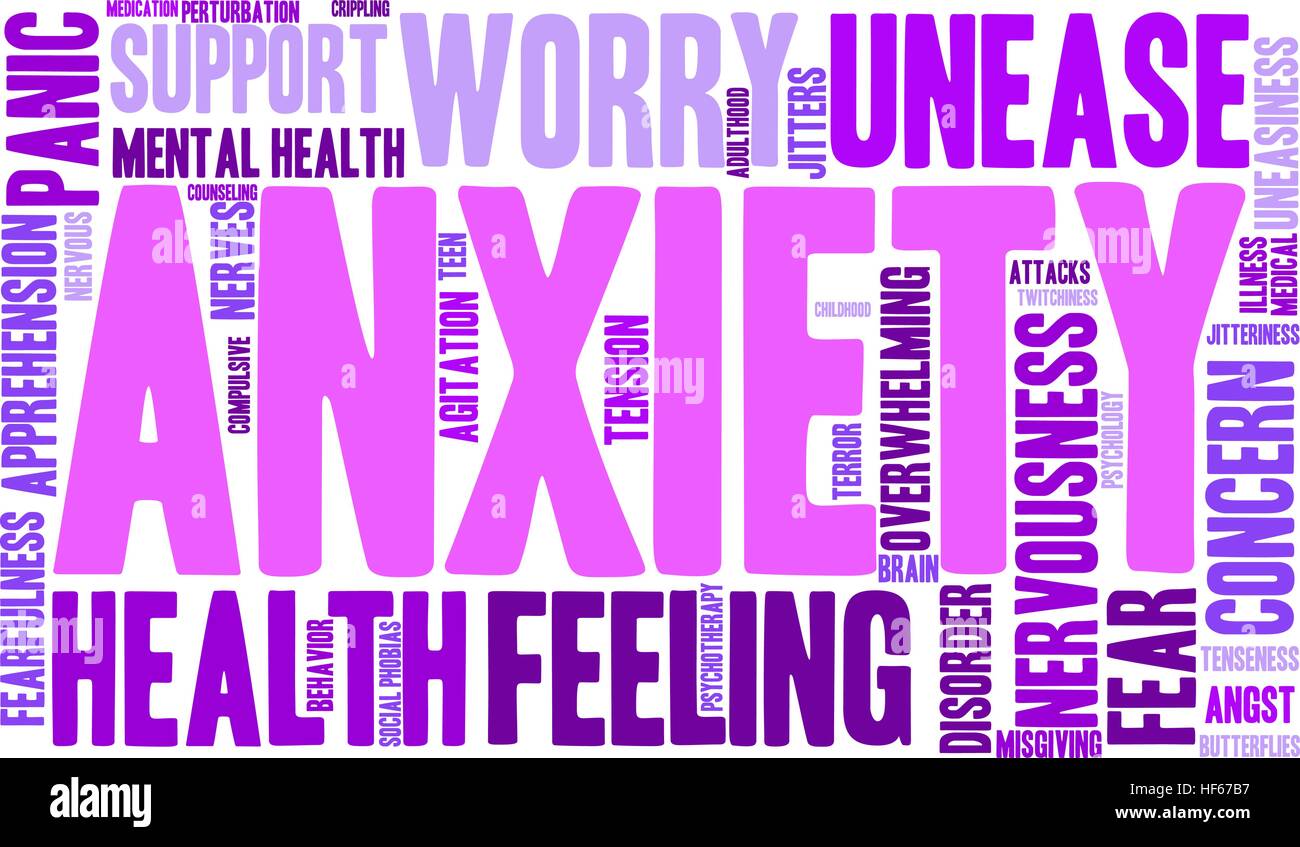 Anxiety word cloud on a white background Stock Vector Image & Art - Alamy