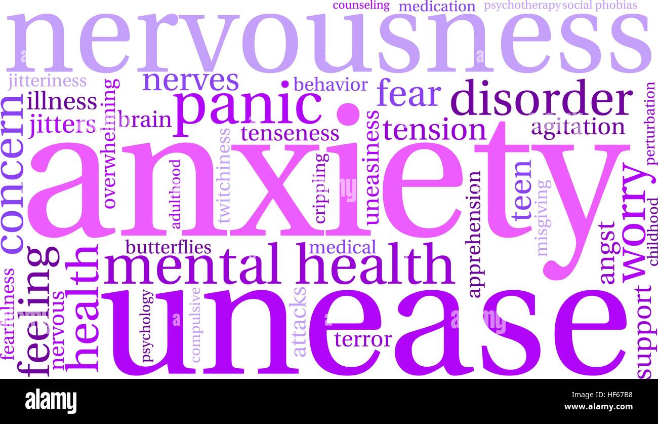 Anxiety word cloud on a white background Stock Vector Image & Art - Alamy