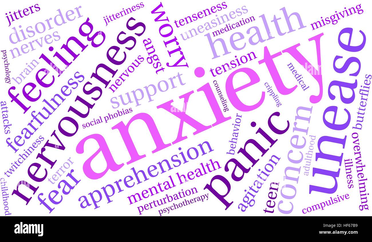Anxiety word cloud on a white background Stock Vector Image & Art - Alamy