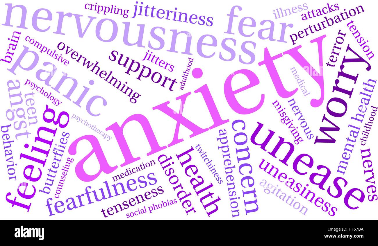 Anxiety word cloud on a white background Stock Vector Image & Art - Alamy