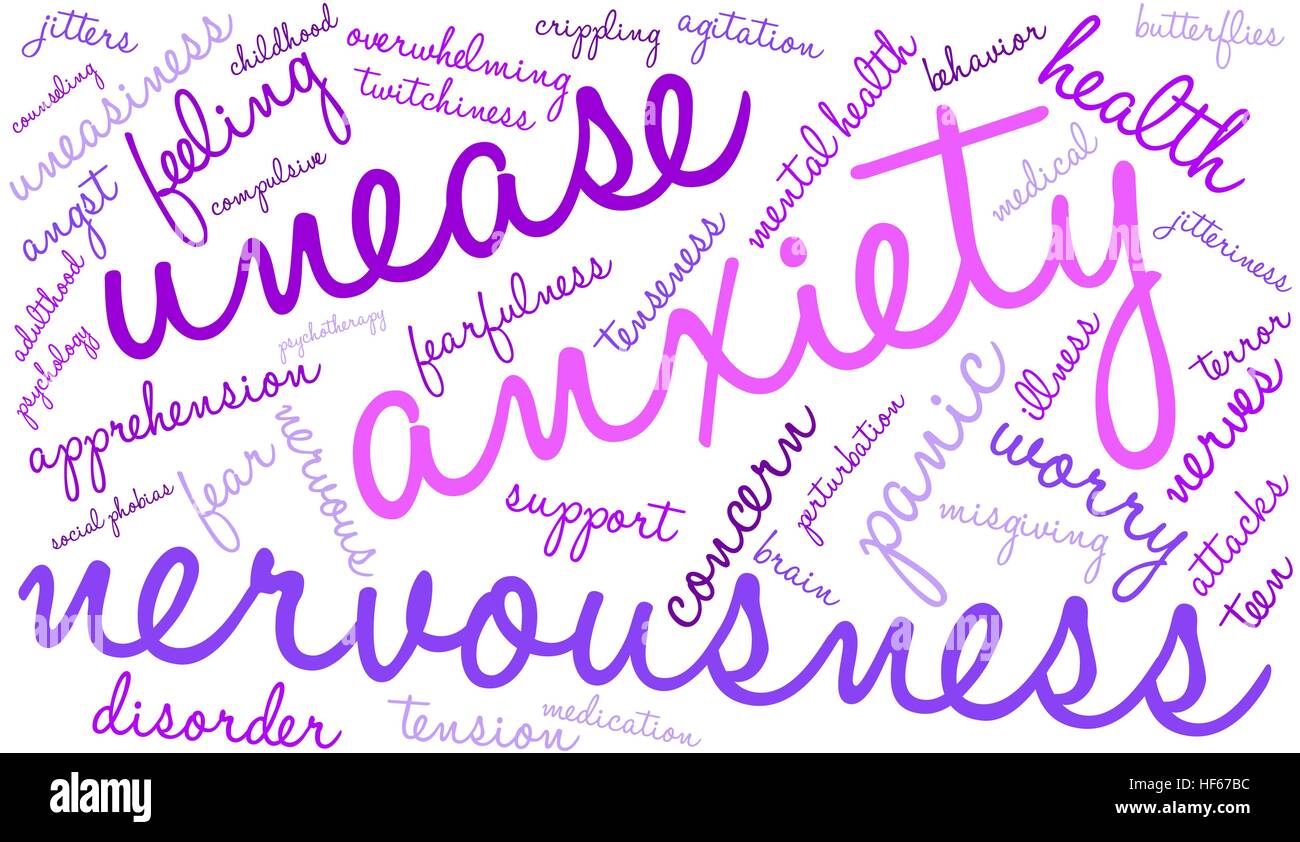 Anxiety word cloud on a white background Stock Vector Image & Art - Alamy