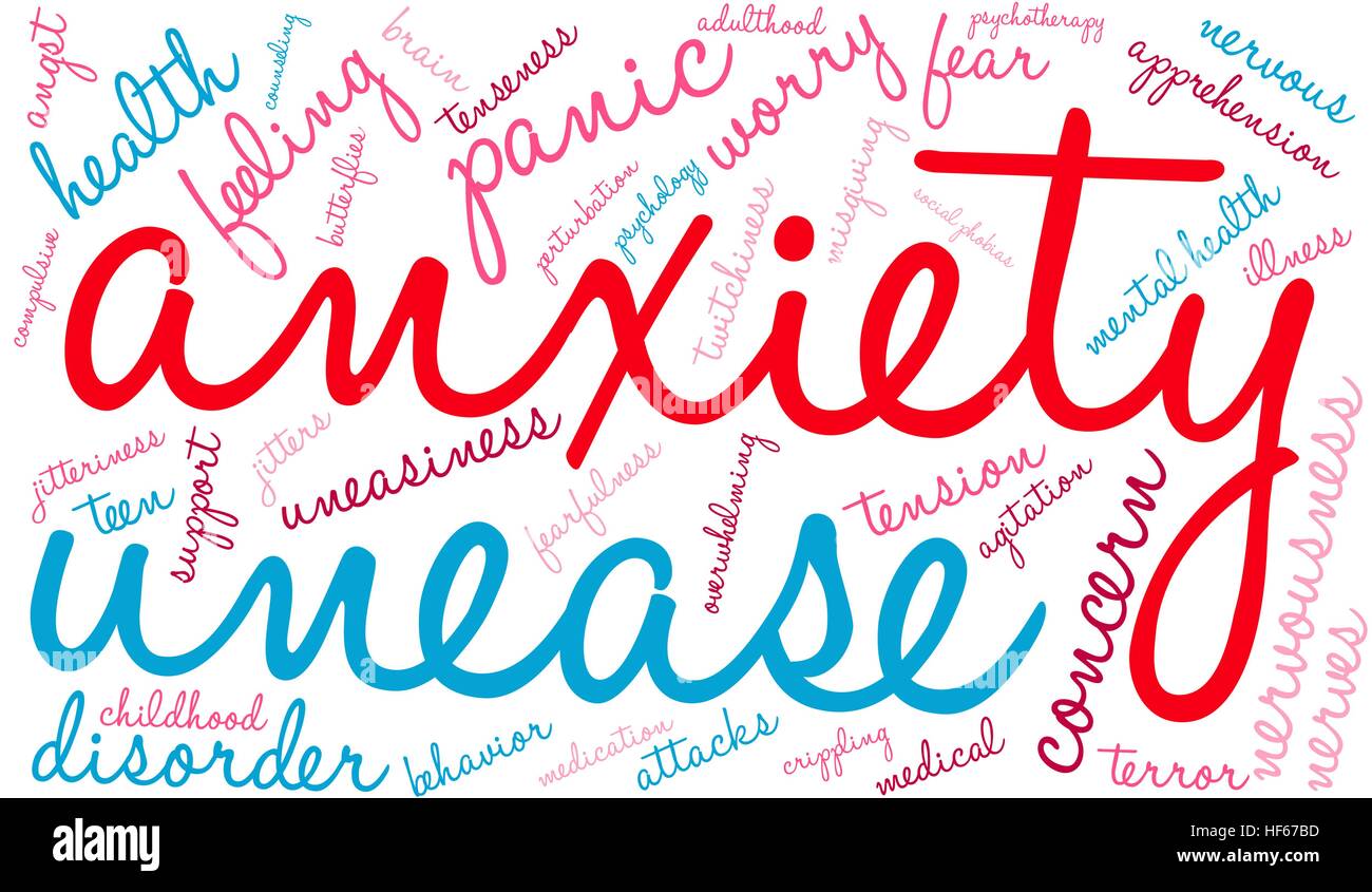 Anxiety word cloud on a white background Stock Vector Image & Art - Alamy