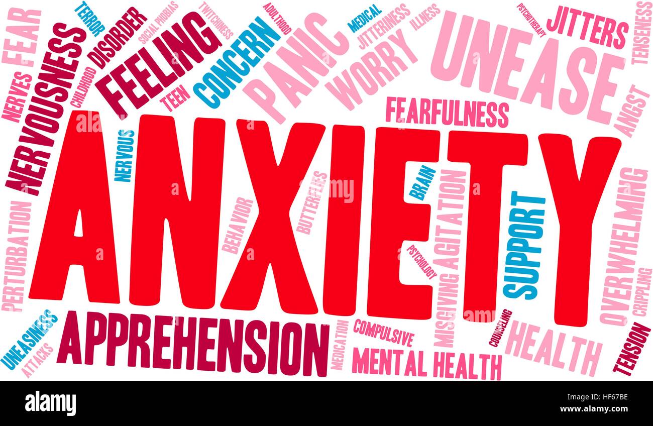 Anxiety word cloud on a white background Stock Vector Image & Art - Alamy