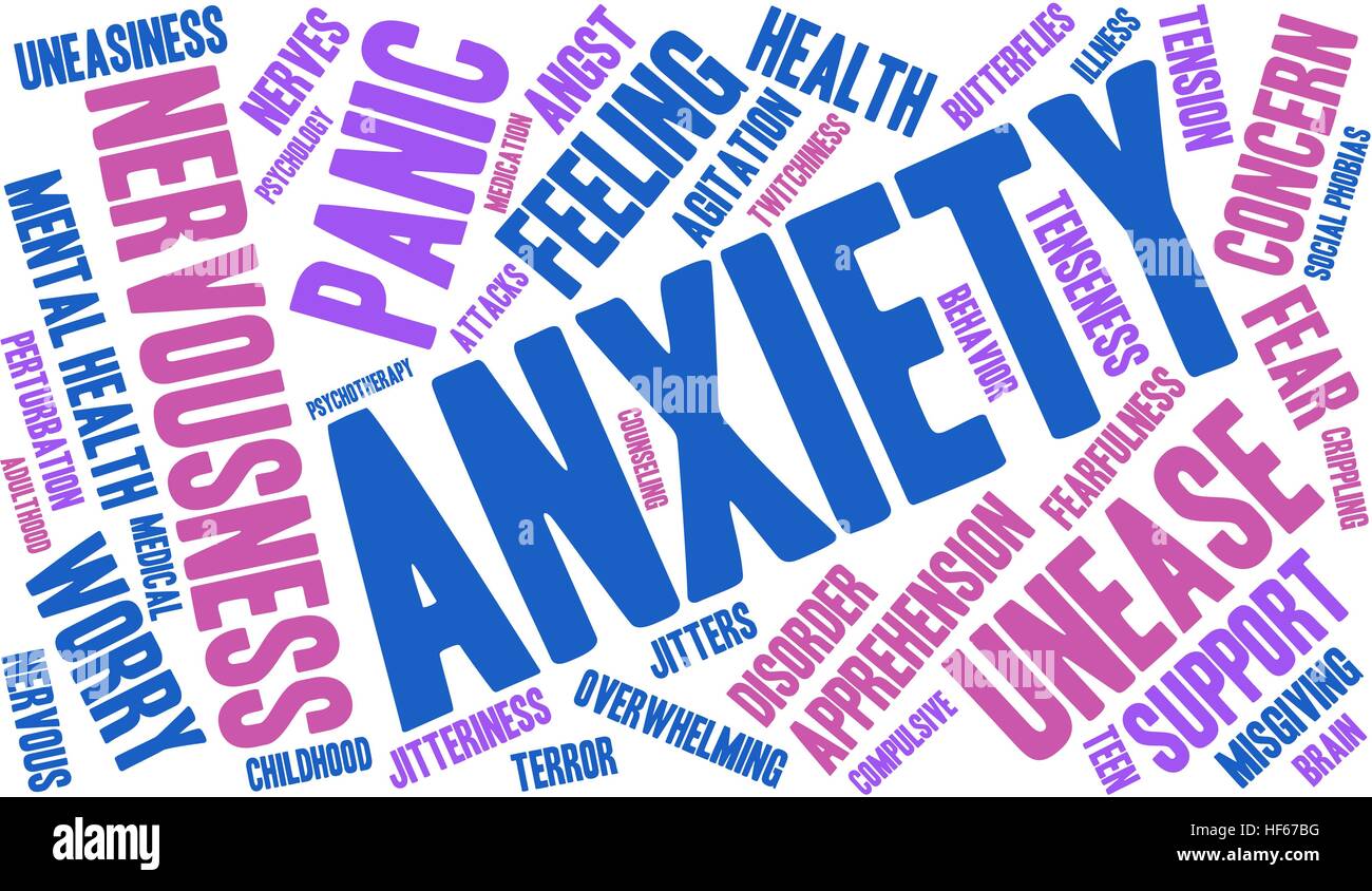 Anxiety word cloud on a white background Stock Vector Image & Art - Alamy