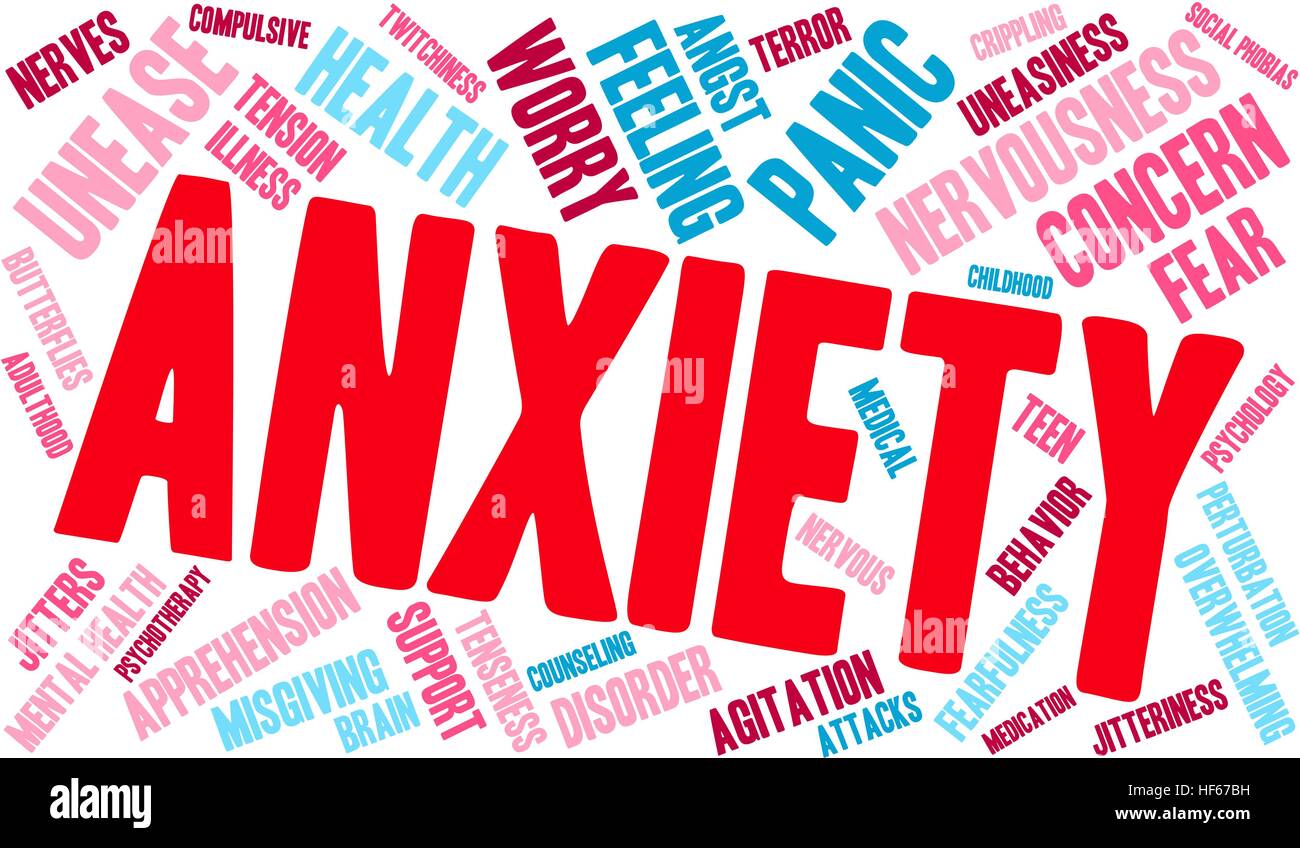 Anxiety word cloud on a white background Stock Vector Image & Art - Alamy