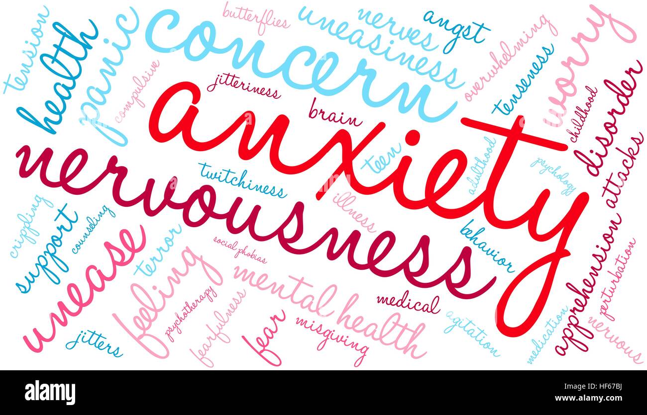 Anxiety word cloud on a white background Stock Vector Image & Art - Alamy