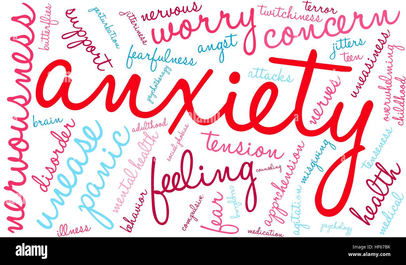 Anxiety word cloud on a white background Stock Vector Image & Art - Alamy
