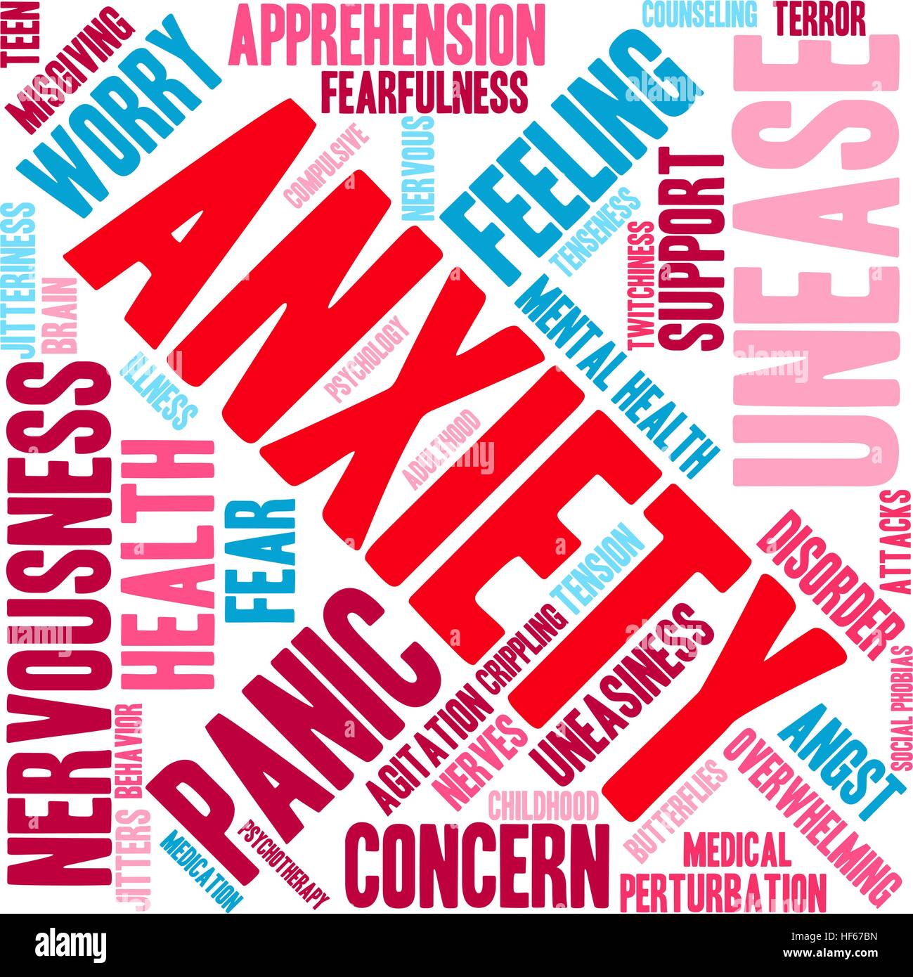 Anxiety word cloud on a white background Stock Vector Image & Art - Alamy