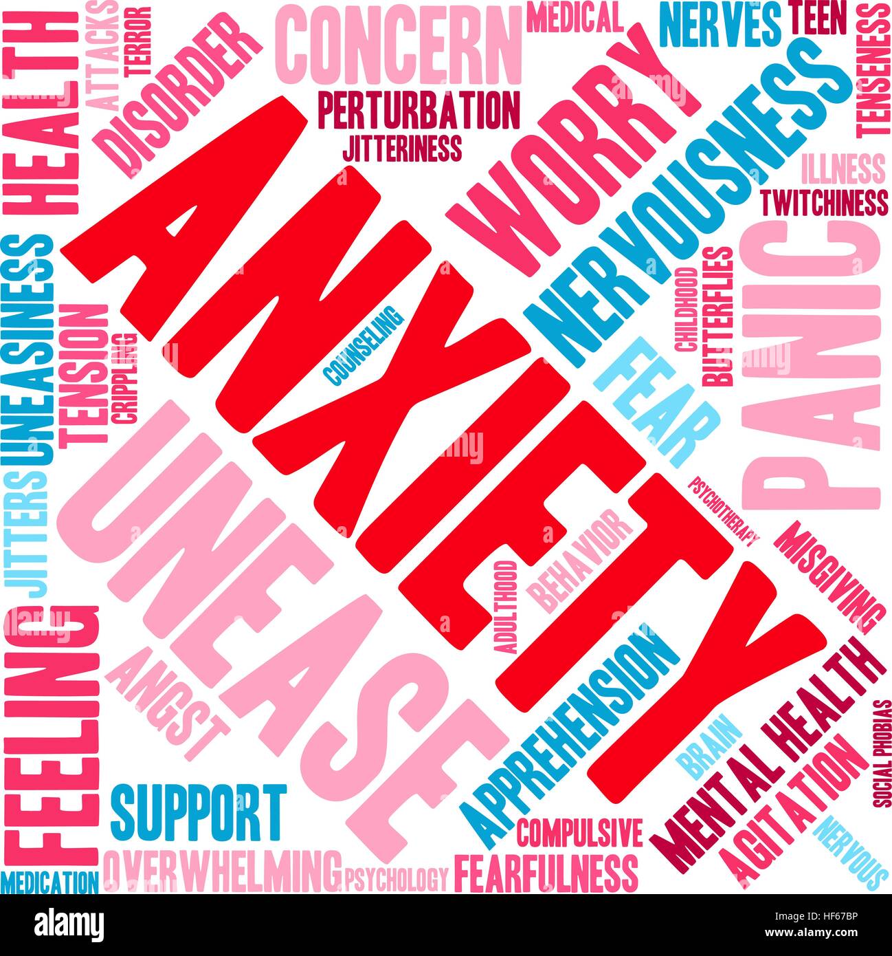 Anxiety word cloud on a white background Stock Vector Image & Art - Alamy