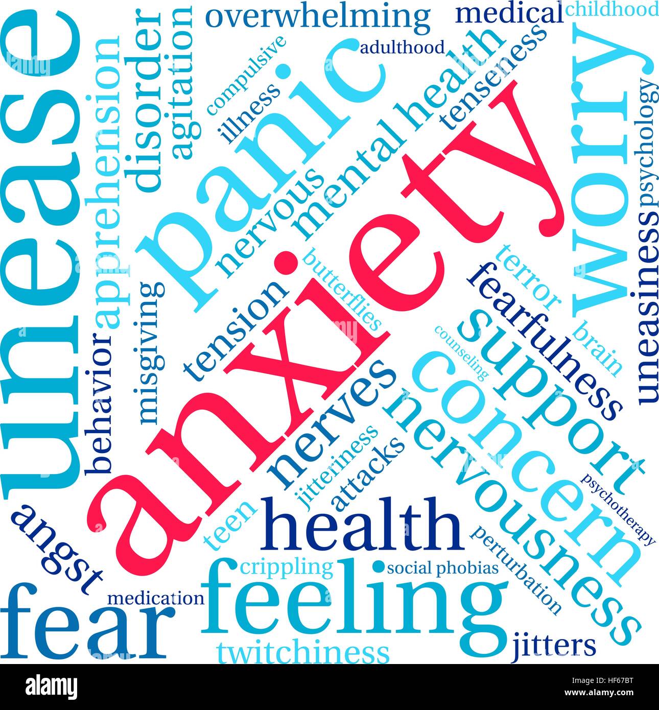 Anxiety word cloud on a white background Stock Vector Image & Art - Alamy