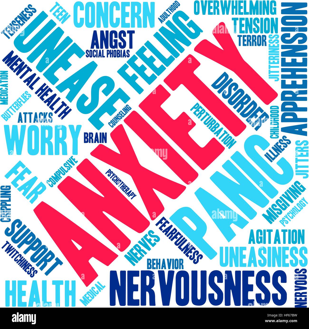 Anxiety word cloud on a white background Stock Vector Image & Art - Alamy