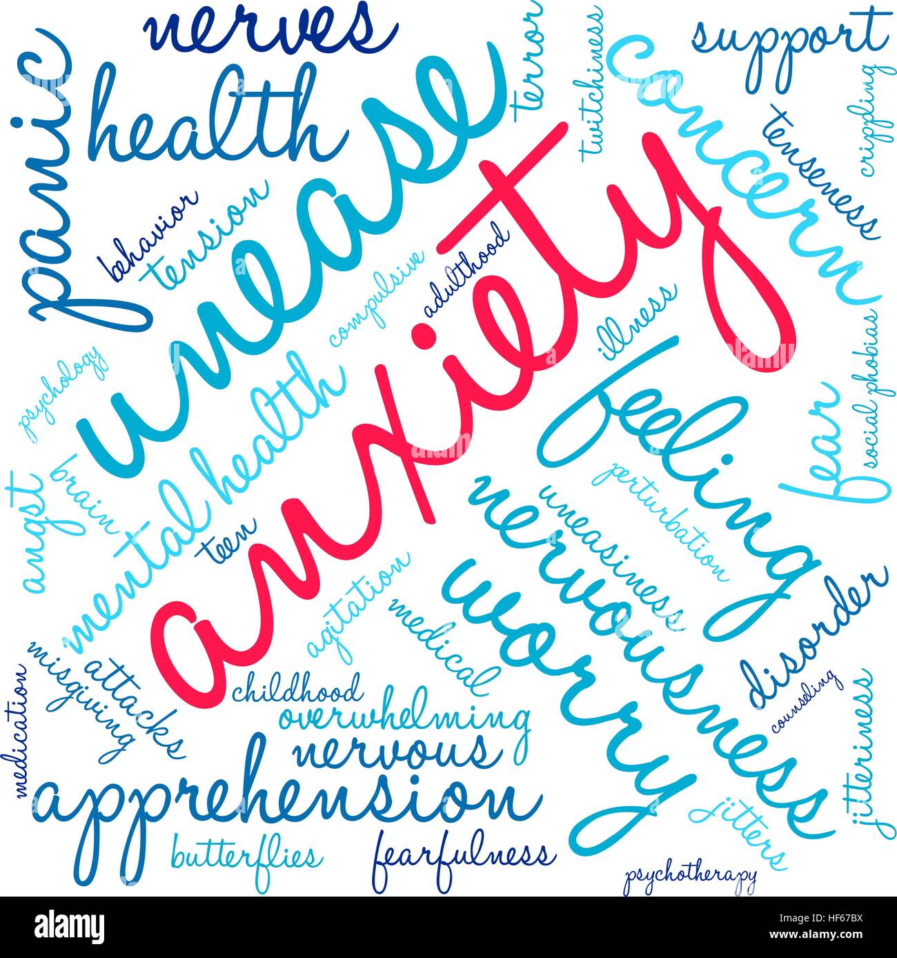 Anxiety word cloud on a white background Stock Vector Image & Art - Alamy