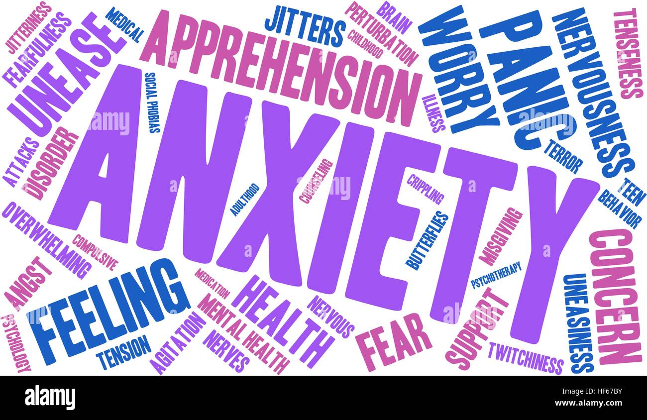 Anxiety word cloud on a white background Stock Vector Image & Art - Alamy