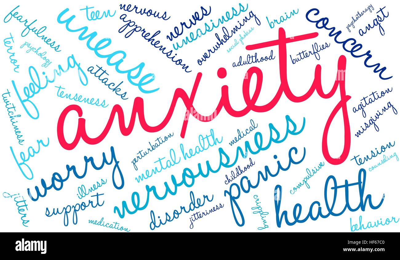 Anxiety word cloud on a white background Stock Vector Image & Art - Alamy