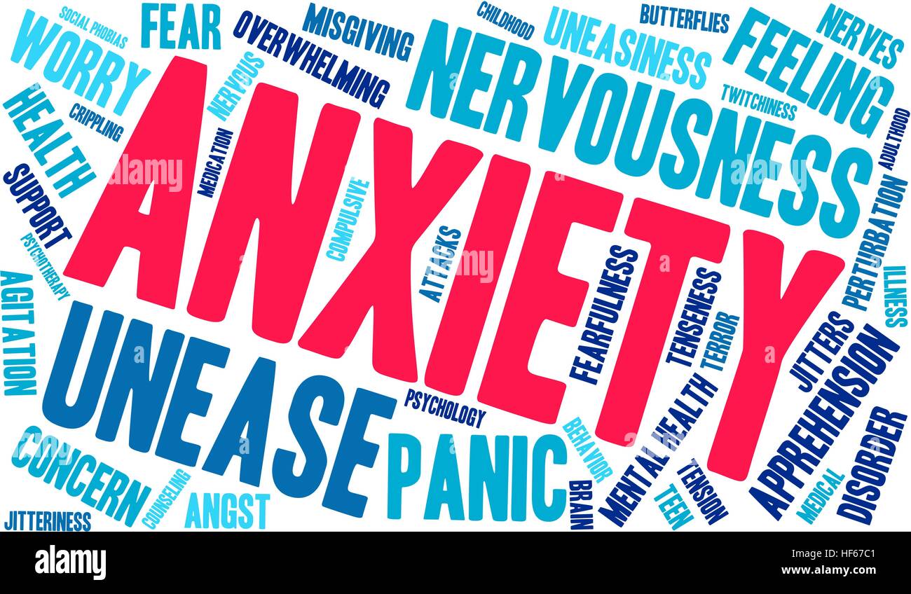 Anxiety word cloud on a white background Stock Vector Image & Art - Alamy
