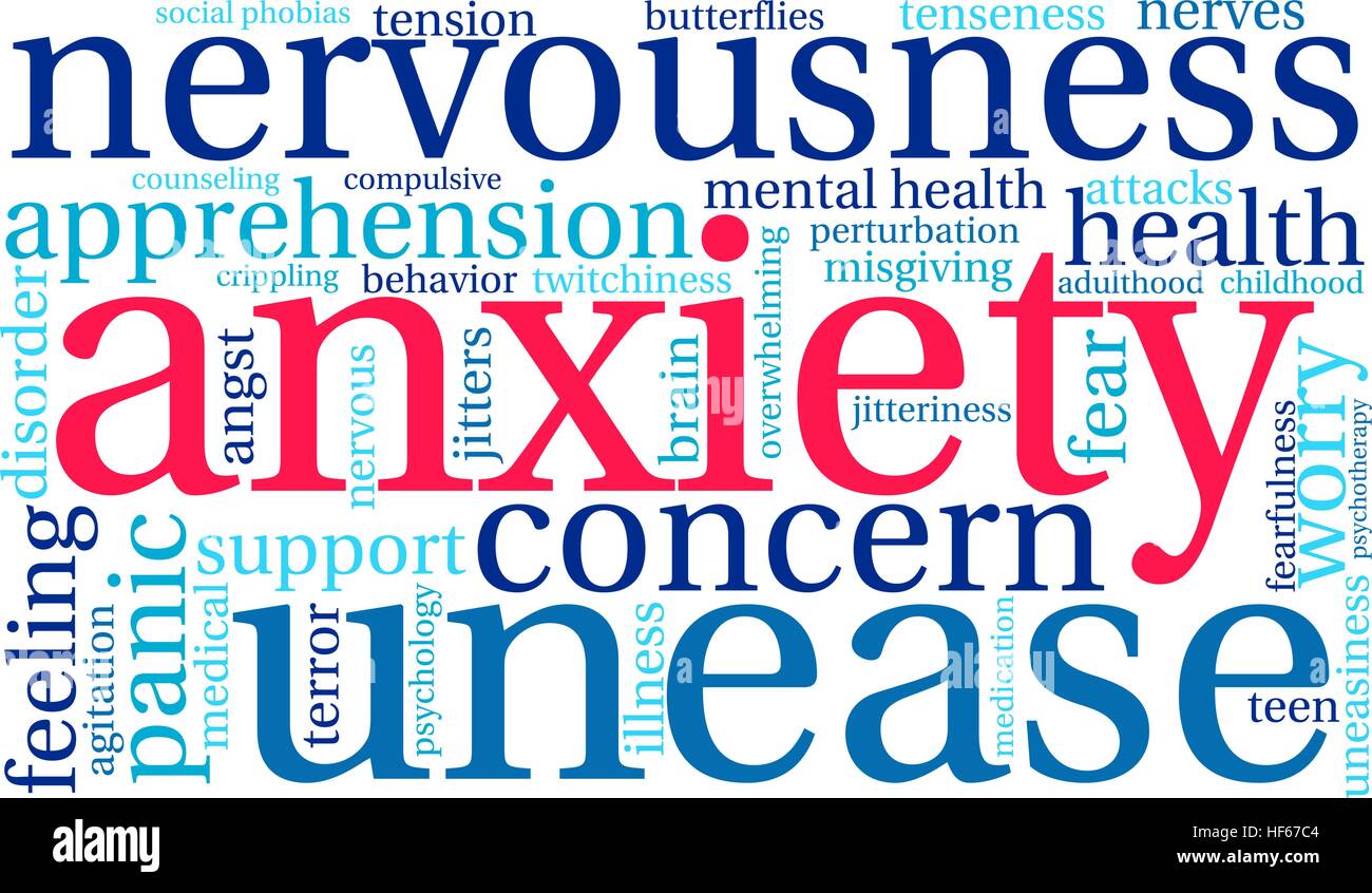 Anxiety word cloud on a white background Stock Vector Image & Art - Alamy