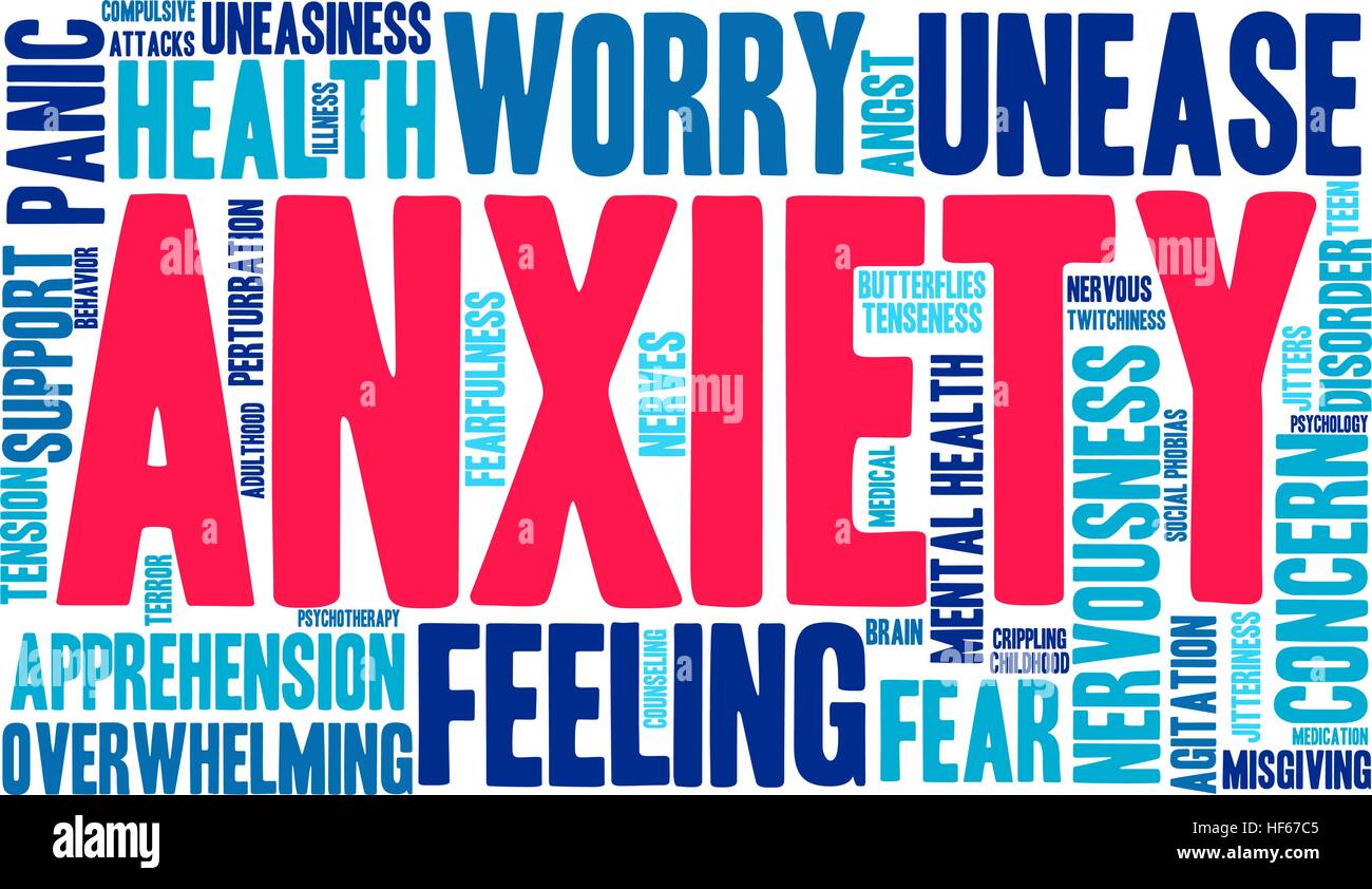 Anxiety word cloud on a white background Stock Vector Image & Art - Alamy