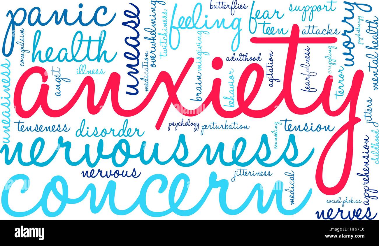Anxiety word cloud on a white background Stock Vector Image & Art - Alamy