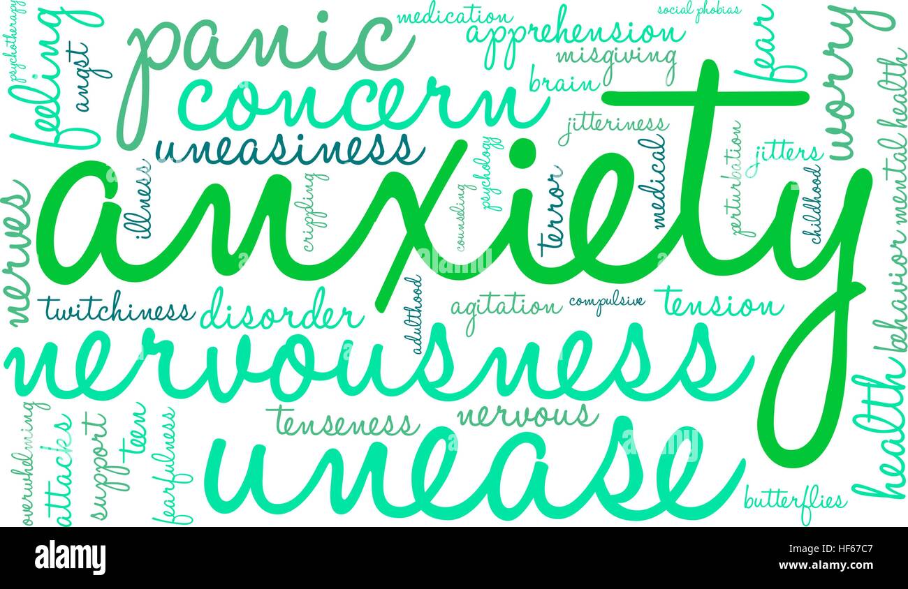 Anxiety word cloud on a white background Stock Vector Image & Art - Alamy