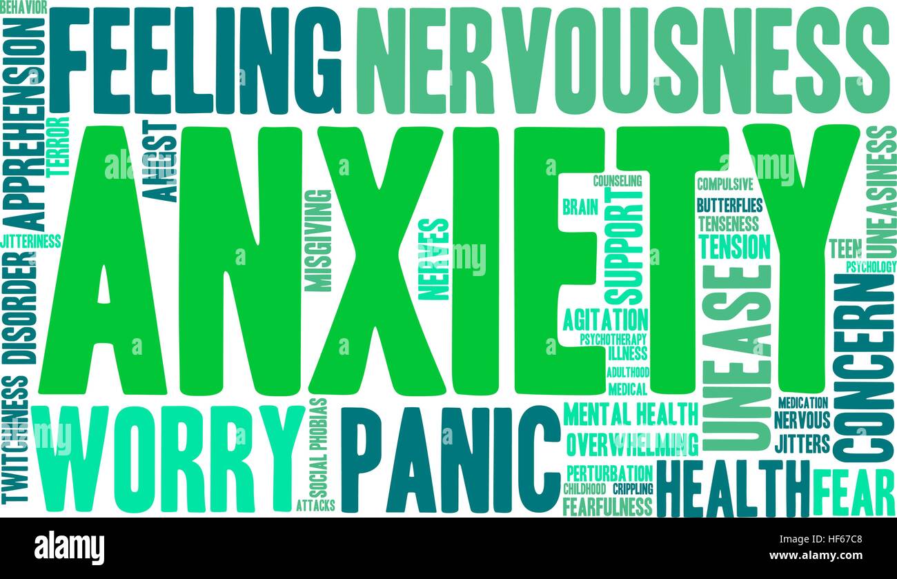 Anxiety word cloud on a white background Stock Vector Image & Art - Alamy
