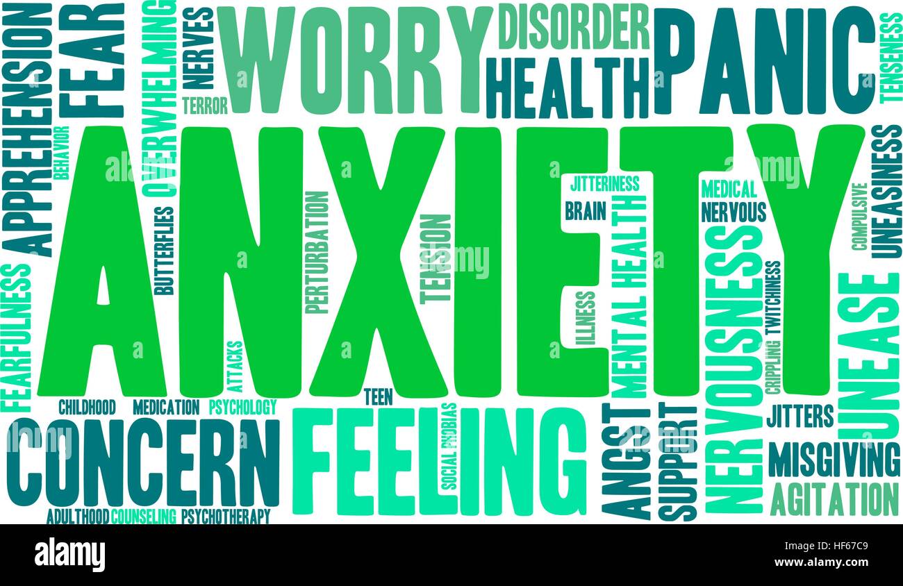 Anxiety word cloud on a white background Stock Vector Image & Art - Alamy