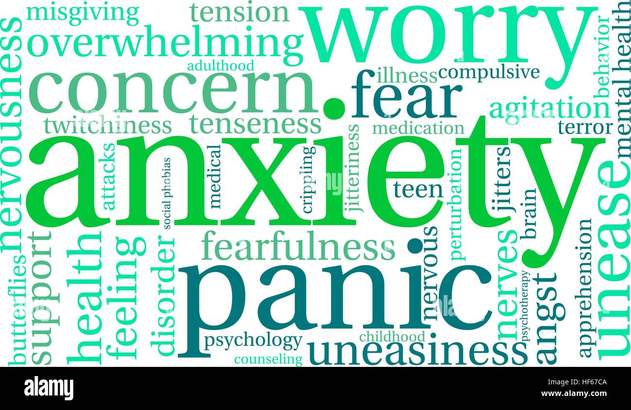 Anxiety word cloud on a white background Stock Vector Image & Art - Alamy