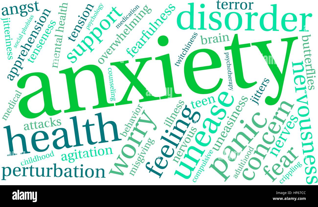 Anxiety word cloud on a white background Stock Vector Image & Art - Alamy