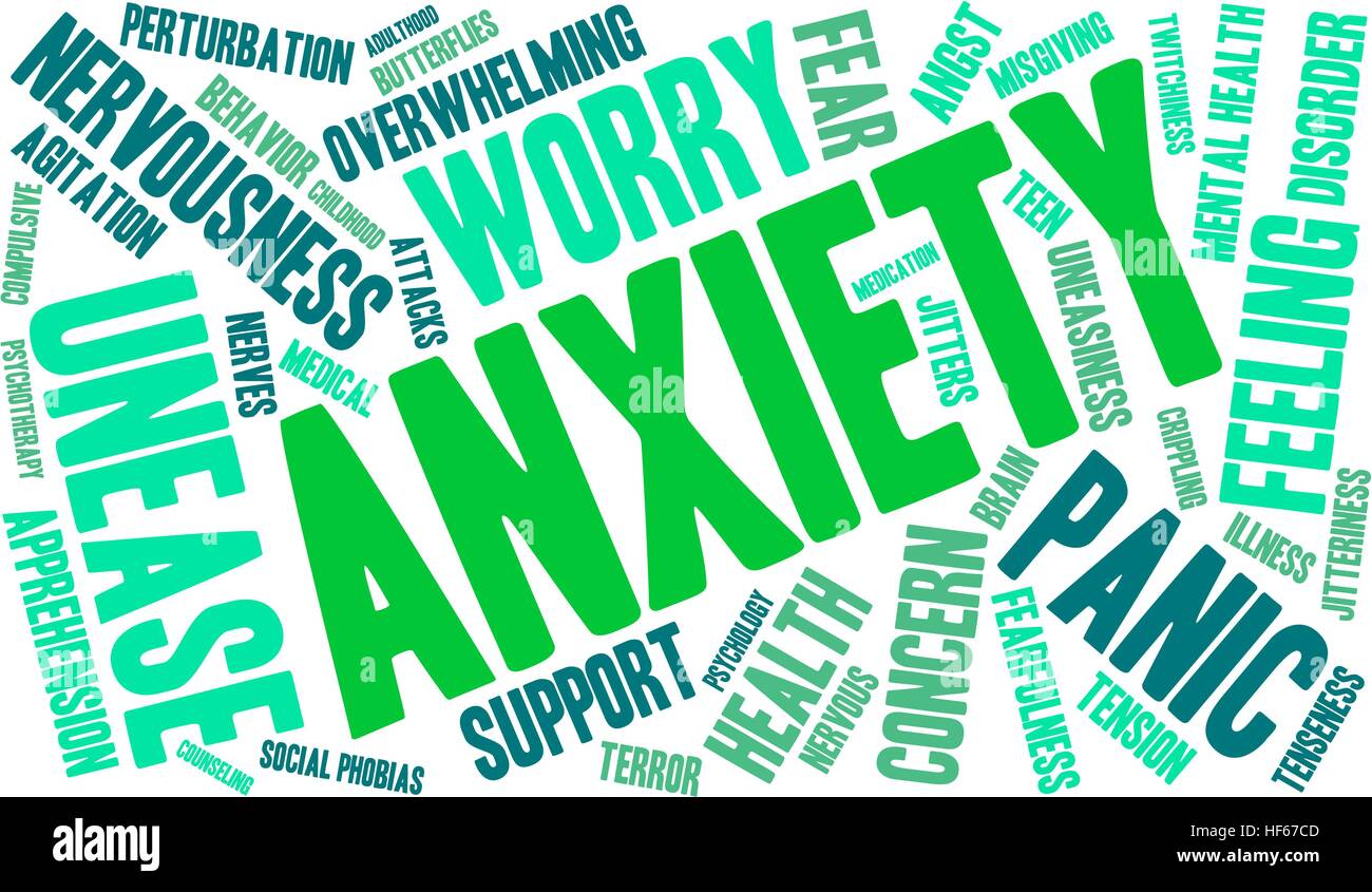 Anxiety word cloud on a white background Stock Vector Image & Art - Alamy
