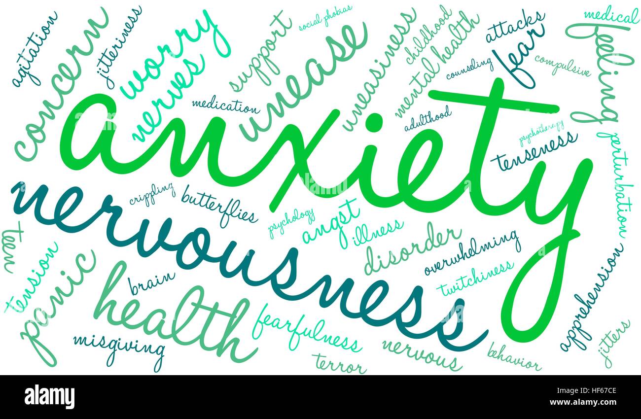 Anxiety word cloud on a white background Stock Vector Image & Art - Alamy